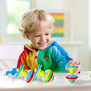 16 Pieces Light up Spinning Tops for Kids, LED Light up Flashing UFO Spinning Tops Gyroscope Novelty Bulk Stocking Stuffers for Birthday Party Favors Games Presents