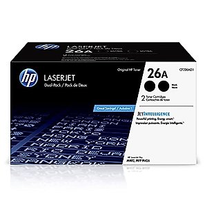 HP 26A Black Toner Cartridges (2-pack) | Works with HP LaserJet Pro M402 Series, HP LaserJet Pro MFP M426 Series | CF226AD1