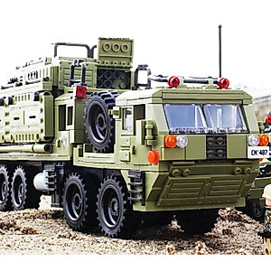 General Jim's Military Brick Building Set - WW2 Military Scorpion Heavy Missile Truck Vehicle for World War 2, History and Building Blocks Enthusiasts Including Teens and Adults