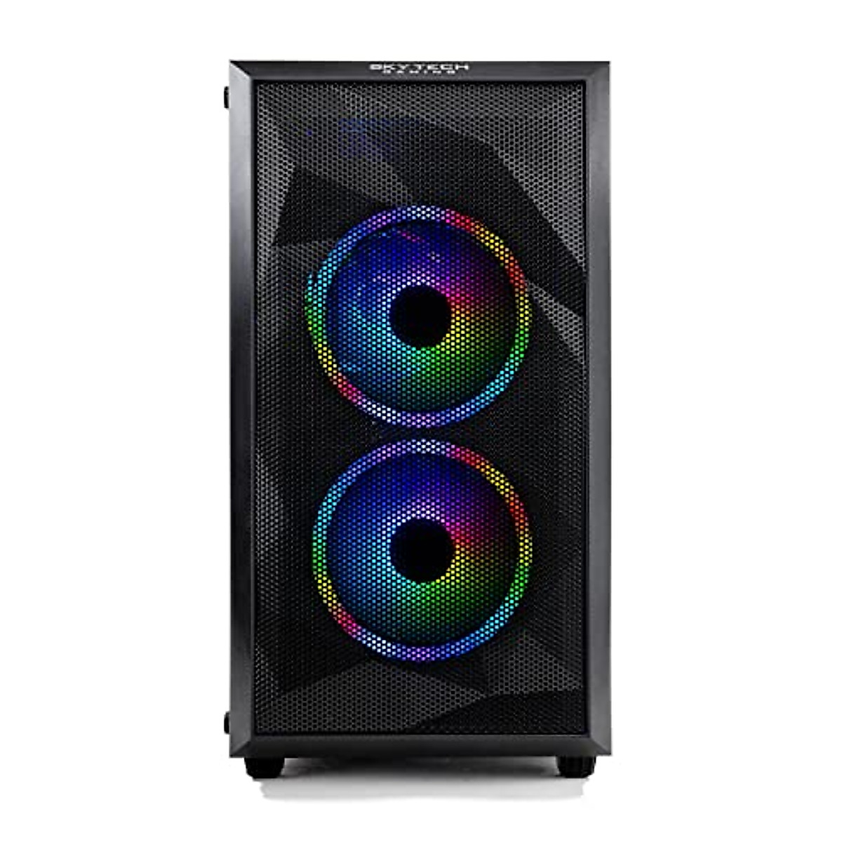 Skytech Gaming Chronos Mini Gaming PC Desktop – AMD Ryzen 5 3600 3.6 GHz, NVIDIA RTX 3050, 500GB NVME SSD, 16GB DDR4 RAM 3200, 600W Gold PSU, Wi-Fi, Windows 11 Home 64-bit