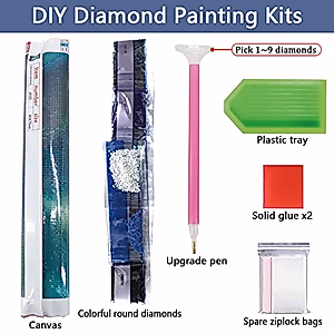 Rousp DIY 5D Diamond Painting Kits for Adults Diamond Art White Tree of Life Diamond Painting Full Drill Crystal Rhinestone Embroidery Craft Kits for Home Wall Decor Gifts, 15.7x19.7inch