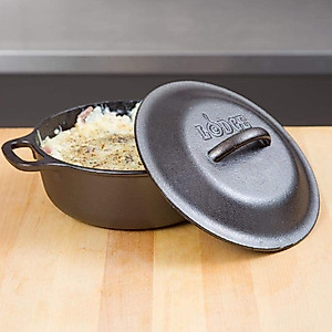 Lodge 8in Cast Iron Serving Pot Pre-Seasoned 2-Quart
