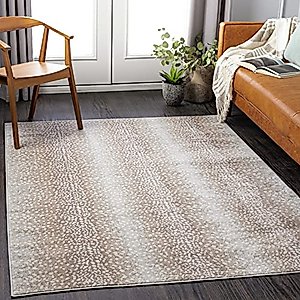 Artistic Weavers Pablo Antelope Print Area Rug,9' x 12'3",Camel/Light Gray