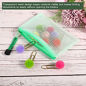 YOKIVE 3 Pack Mesh Zipper Bags, B8 Mesh File Pockets | Plastic Document Pouch, Great for Office Appliances Travel Storage(Yellow)