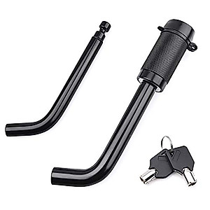MICTUNING Hitch Pin Lock Hitch Lock Trailer Hitch Receiver Lock Pin Set - Dual Bent Pin Style 1/2 and 5/8 Diameter Hitch Pin Kit Fits Class I II III IV 1-1/4" 2" and 2-1/2" Receiver