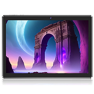 Tablet 10 Inch, Android 10.0 Tablets, Quad-Core 2GB RAM 32GB ROM, Expand Storage 128GB, 1280x800 IPS HD Touchscreen Display, 6000mAh Battery, Dual Cameras, WiFi Bluetooth Google Gaming Tablets(Black)
