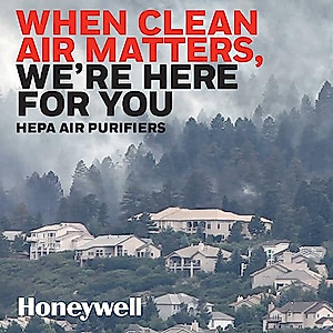 Honeywell InSight HEPA Air Purifier with Air Quality Indicator for Medium-Large Rooms (190 sq ft), Black - Wildfire/Smoke, Pollen, Pet Dander, and Dust Air Purifier