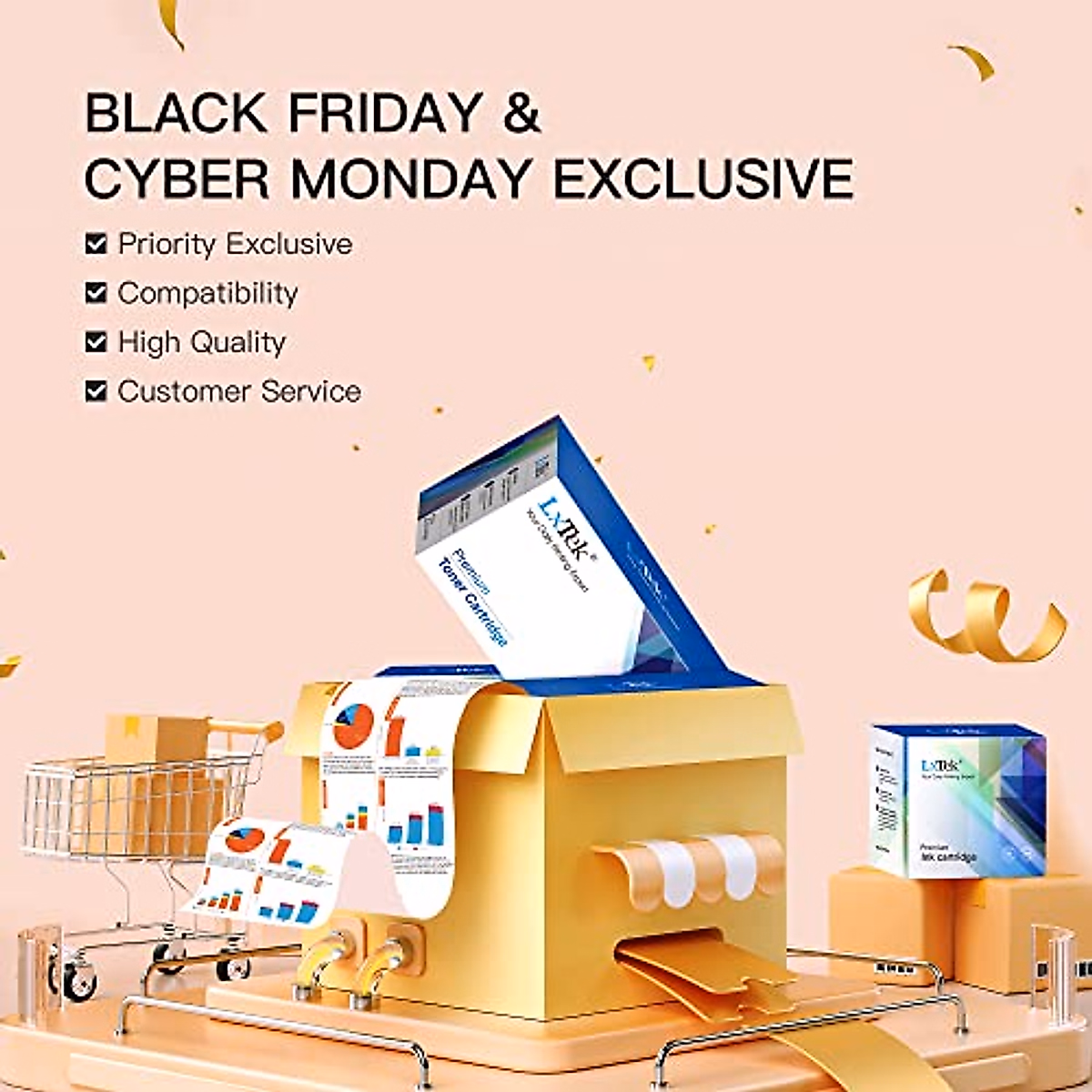 LxTek Compatible Ink Cartridge Replacement for HP 950XL 951XL 950 XL 951 XL to use with OfficeJet PRO 8600 8610 8620 8630 8100 8625 8615 276dw, 8 Pack (2 Black|2 Cyan|2 Magenta|2 Yellow)