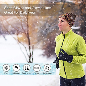 SkyGenius Winter Gloves for Men Women, Thermal Gloves Anti Slip Touchscreen Cold Weather Warm Gloves for Cycling Running Biking Driving Hiking(S)