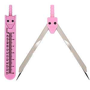3PCS EKG Calipers Measuring Tool, Durable EKG Calipers Electrocardiogram Divider for Nursing (11.5cm/4.5inch), Black/Blue/Pink ECG EKG Calipers with Ruler