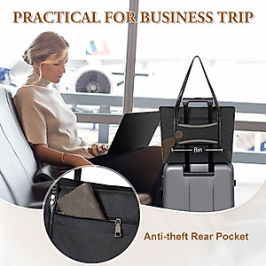 VASCHY Laptop Tote Bag for Women, Large 15.6inch Computer Teacher Bag Purse Briefcase for Travel,Work,Business,Office Black