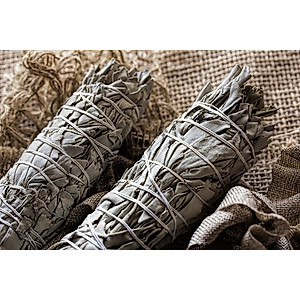 Incense Garden White Sage Smudge Sticks Bundle - 3 Pack - 4 inches - Hand Cultivated California White Sage