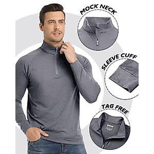 Boladeci Moisture Wicking Shirts for Men UPF 50+ UV Protection Long Sleeve Sun Protection Shirts Orange SPF Dry Fit Sun Shirts Rash Guard Golf Tops