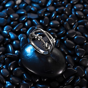 STJERNES s925 Sterling Silver Relaxing Rings For Women，Adjustable Stacking Spinning Worry Ring，Jewelry for Best Friends