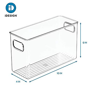 InterDesign Linus Plastic Countertop, Closet, and Vanity Organizer, Storage Bin for Bathroom, Bedroom, Office, Craft Room, Kitchen, Small