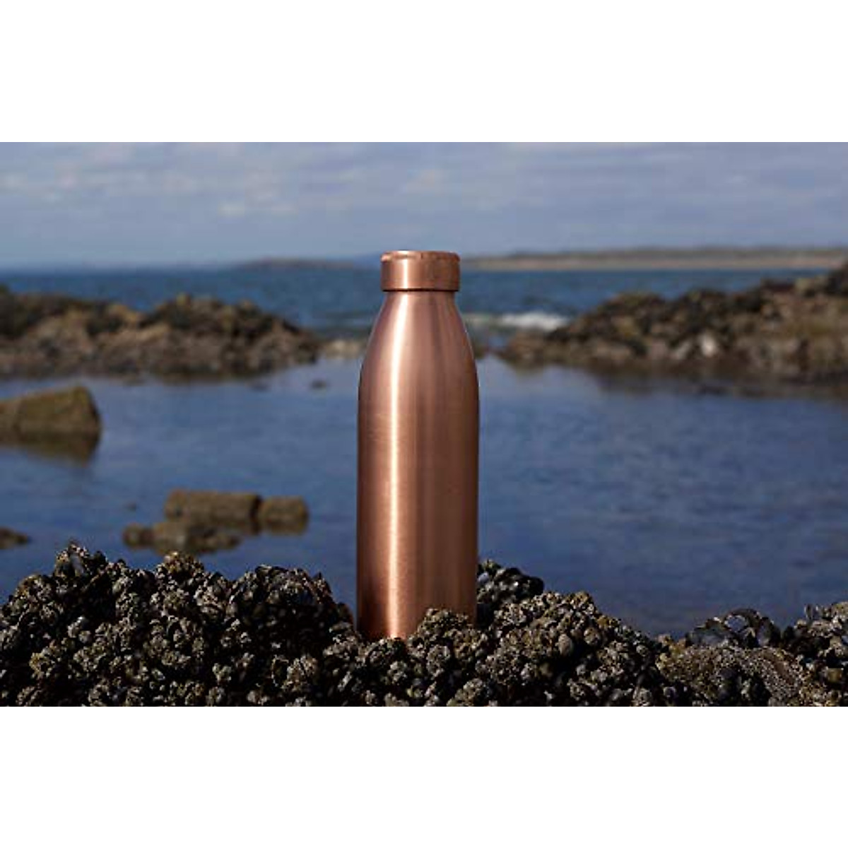 Copper Water Bottle - Kosdeg - 24oz - A Handcrafted Leak Proof Ayurvedic Pure Copper Vessel For Drinking- Drink More Water, Lower Your Sugar Intake and Enjoy The Health Benefits Immediately…