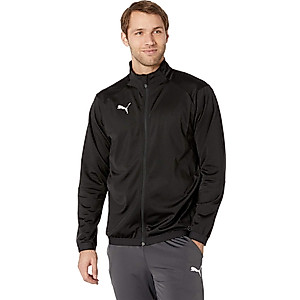 PUMA mens Liga Training Transitional Jacket, Black/White, Large US