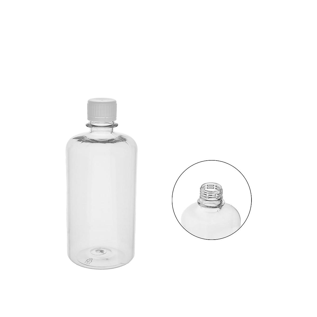 Aicosineg 10Pcs 500ml Plastic Container Lab Chemical Reagent Bottles 16.91oz Small Mouth Storage Bottles Plastic Sample Liquid Storage Containers Sealing Bottles with White Cap for Food Stores Clear