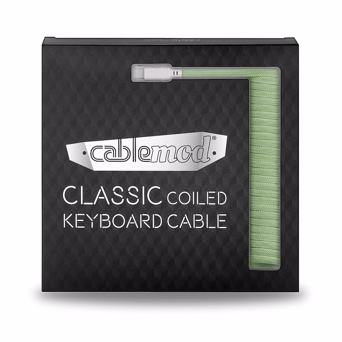 CableMod Classic Coiled Keyboard Cable (Lime Sorbet, USB A to USB Type C, 150cm)