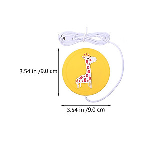 SOLUSTRE 3pcs Heating Coaster Coffee Coasters Heated Mug for Coffee Coffee Warmers Silicone Heating Coaster Mug Warmer Coaster Heater Coaster Mat Office Cup Warmer USB Heating Coaster Gift