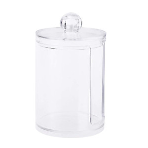TOPBATHY Storage Containers Clear Canisters Round Canister Round Storage Container Cotton Pad Plastic Box