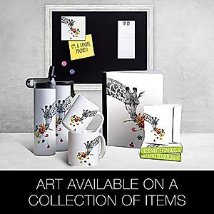 Tree-Free Greetings Checking in Giraffe Vacuum-Insulated Stainless Steel Sportiva Tumbler, With Internal Straw, 17 Ounce