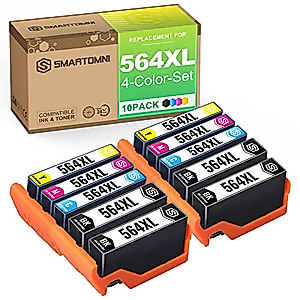 S SMARTOMNI Compatible 564 564XL Ink Cartridge Replacement for HP 564XL 564 XL for HP DeskJet 3520 Officejet 4610 4620 Photosmart 5520 7525 6515 6510 C311a B111a B8500 C6383 (Photo Black not included)
