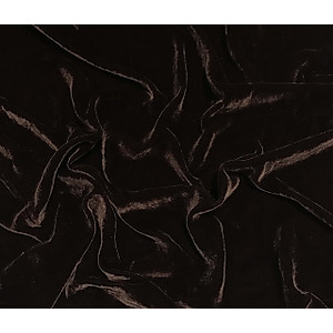 Chocolate Brown - Silk Velvet Fabric