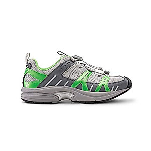 Dr. Comfort Refresh Women's Therapeutic Diabetic Extra Depth Shoe: Grey/Lime 8.5 Wide (C-D)