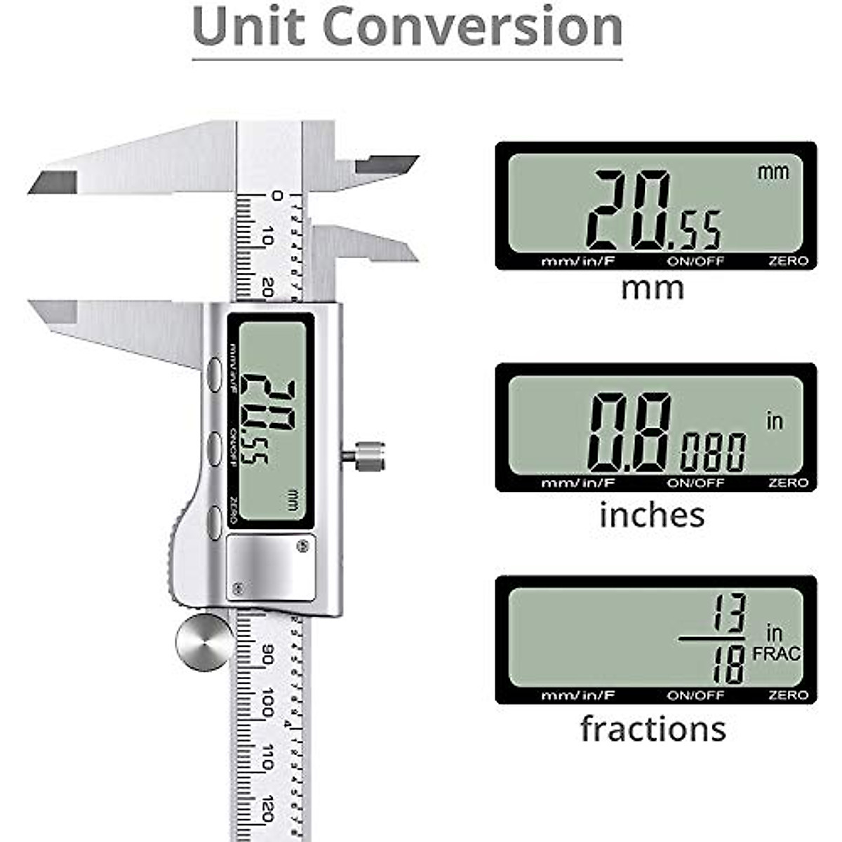 Electronic Digital Vernier Caliper 0-150mm 6 inch Stainless Steel Caliper Gauge Micrometer