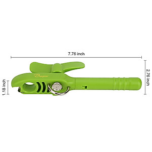 Home Kitchen Restaurant Safety Bottle Jar Wine Manual Can Opener&Bangrui Professional 4-in-1 Can Opener keeps smooth edges. With a corkscrew folded in the lever. Best Gadget for Kitchen Use (Green)