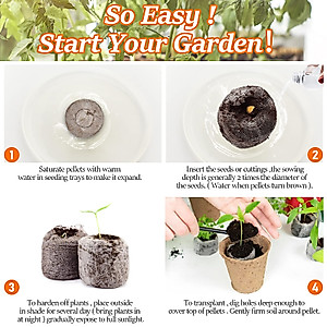 Legigo 50 Pcs 30mm Peat Pellets Starter Pods, Compressed Starting Plugs Pellet Fiber Soil Helps to Avoid Root Shock for Planting Herb Flower Vegetables