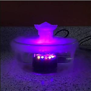 SKRMISDA Mist Maker, 12 LED Mister Forgger with Splash Guard Ultrasonic Fogger Pond Fog Machine Large Capacity of Mist for Holiday