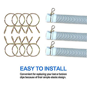 Glarks 290Pcs Fuel Line Hose Water Pipe Air Tubing Spring Clips Clamps Assortment Kit - Size 5-13MM