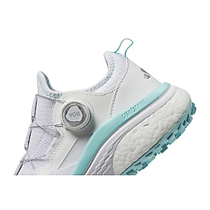 adidas Women's Solarmotion Spikeless BOA Golf Shoes, Footwear White/Silver Metallic/Semi Flash Aqua, 9.5