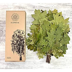 ECOVENIK - Natural Canadian Oak Branches Dry for a Sauna Accessories for Banya 100% Handmade (Made in Europe)
