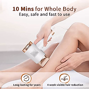 Aopvui Laser Hair Removal for Women and Men, IPL Permanent Hair Removal 999900 Flashes Hair Remover Device for Whole Body Use