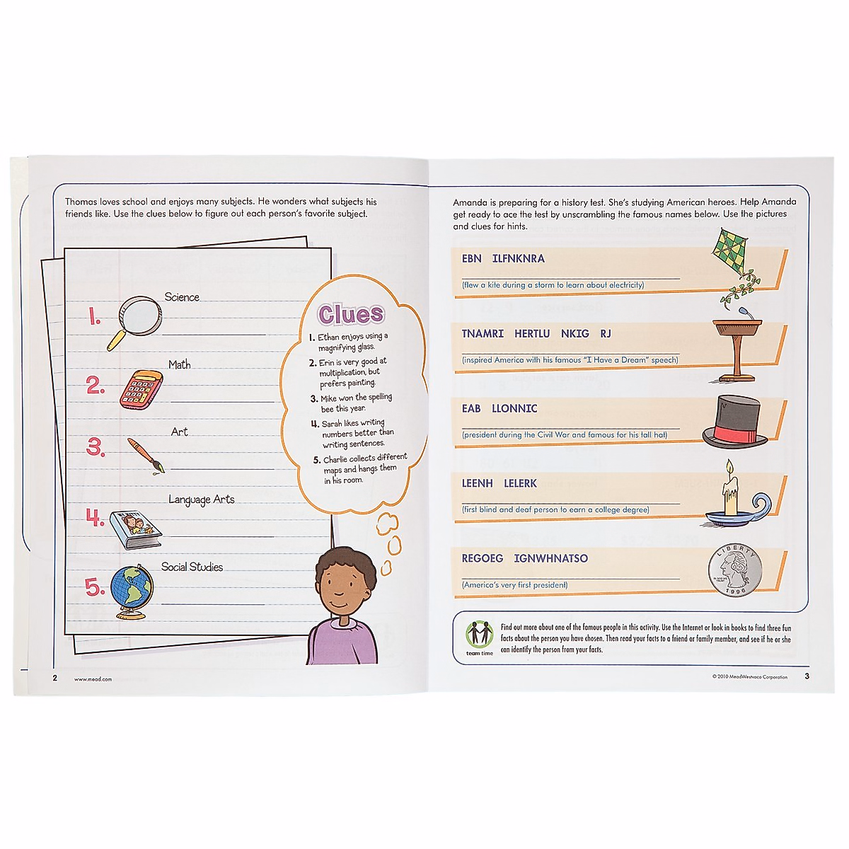 Mead 3rd Grade Problem Solving Workbook, 10 x 8-Inches, 96 Pages (48032)