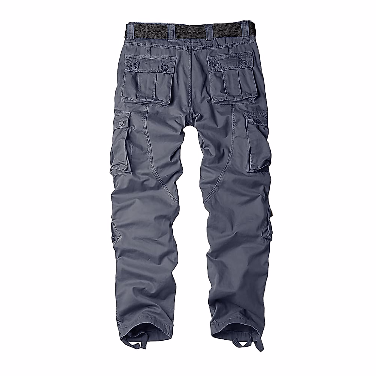 AKARMY Men's Casual Cargo Pants Military Army Camo Pants Combat Work Pants with 8 Pockets(No Belt) Gray 38