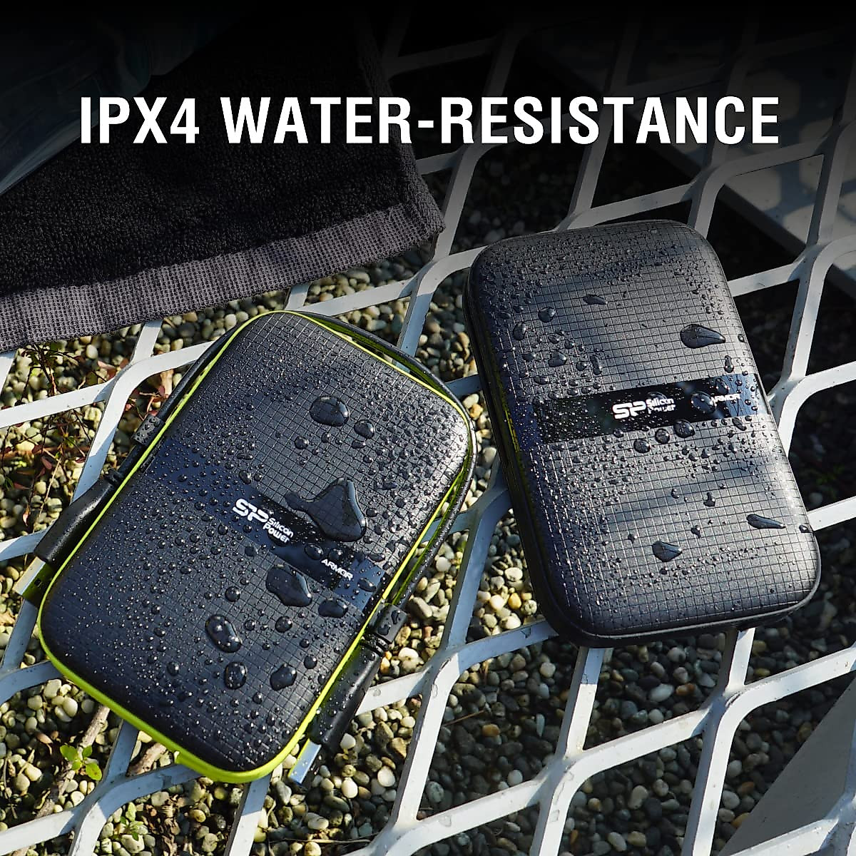 Silicon Power 1TB Black External Hard Drive PS5 Xbox Compatible, Shockproof USB 3.2 Gen 1