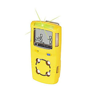 BW Technologies MCXL-XWHM-Y-NA GasAlertMicroClip XL 4 Gas Detector, CO, H2S, LEL and O2, Yellow