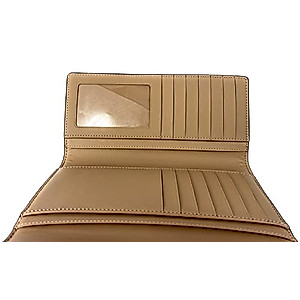 Coach Signature Slim Trifold Wallet (Light Khaki/Chalk)