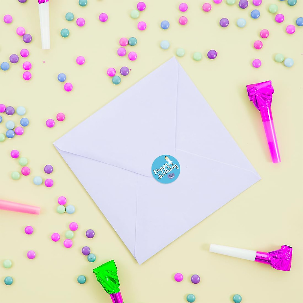 Andaz Press Birthday Chocolate Drop Labels Trio, Fits Kisses Party Favors, Alice in Wonderland - Alice, Cheshire Cat, Happy Birthday, 216-Pack