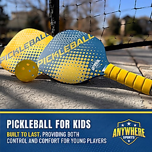 Ultimate Youth Pickleball Set with Net, Paddles, and Balls - Start Playing Pickleball Today with This Complete Junior Kit for Boys and Girls Ages 5 to 12