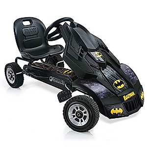 Hauck Batmobile Pedal Go Kart, Superhero Ride-On Batman Vehicle, Kids 4 and Older, Peddle & Patrol the Streets of Gotham just like Batman, Race-Styled Pedals & Rubber Wheels, Black