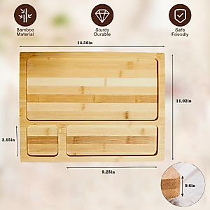 Large charcuterie board,charcuterie boards gift set,Lightweight Cheese Board and solid wood Charcuterie platter,House Warming Gifts New Home, Wedding Gifts for Couple,Kitchen Gift (Style A)