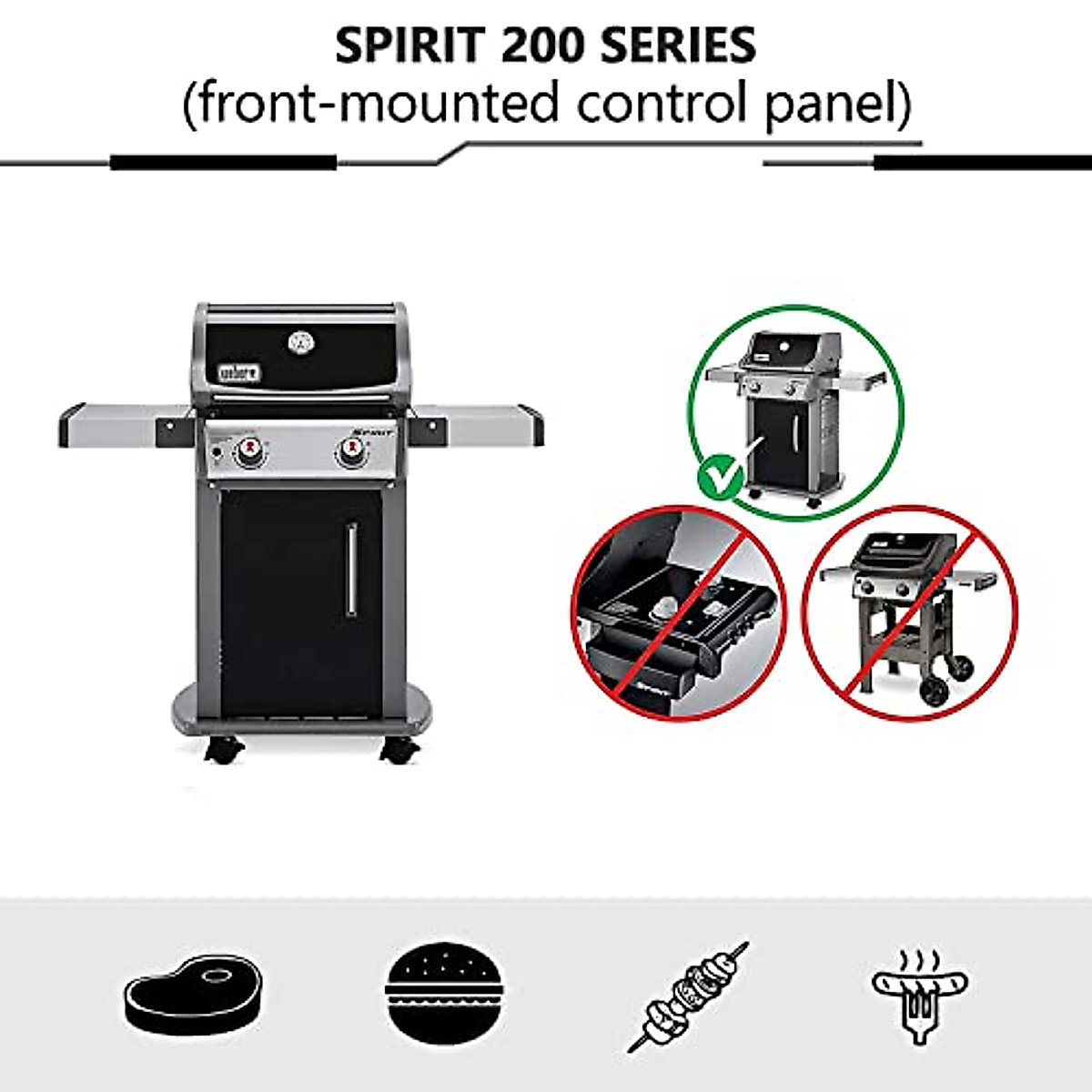 Unidanho 69866 Stainless Steel Warming Rack for Weber Weber Spirit E210 S210 E220 S220 with Up Front Controls (2013 - Newer)