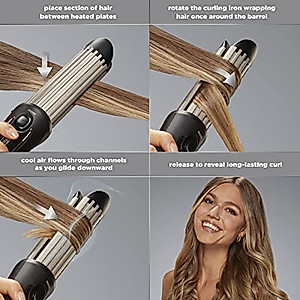 INFINITIPRO BY CONAIR Cool Air Curling Iron, Protects Against Damage and Locks in Style for Effortless Long Lasting Curls & Waves