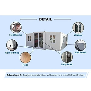 Modern Style Economic Movable Easy Assemble Tiny House Modular Prefabricated Modified Shipping Container House