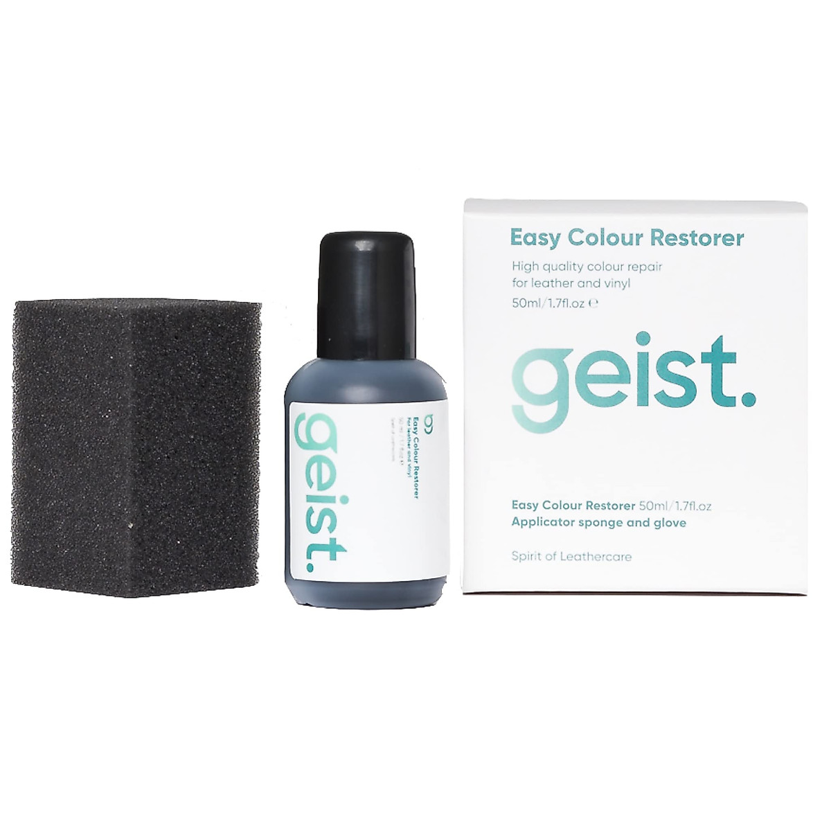 Geist. Easy DIY Colour Restorer for Leather & Vinyl | Refresh, repair & re-dye scuffs, colour damage and small cracks | 50ml Mahogany Brown
